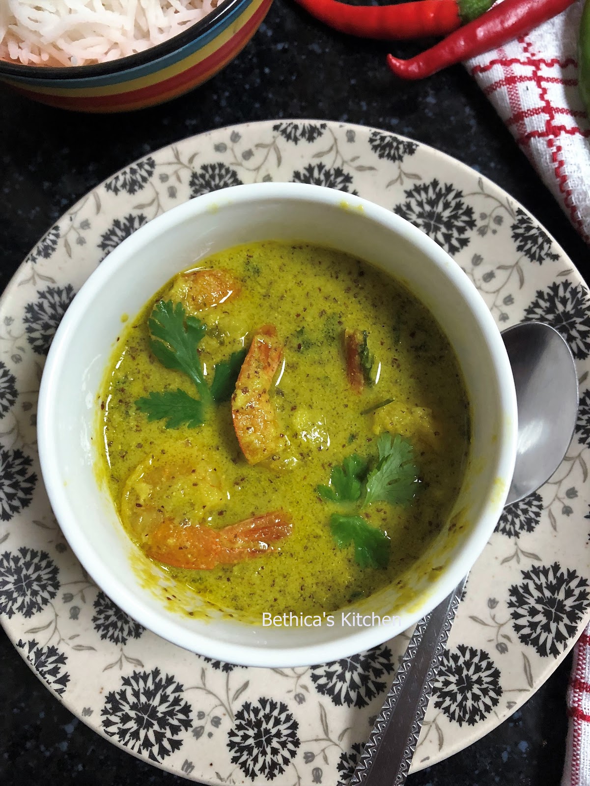 Bethica's Kitchen Flavours: Bhapa Shorshe Chingri (Steamed Mustard ...