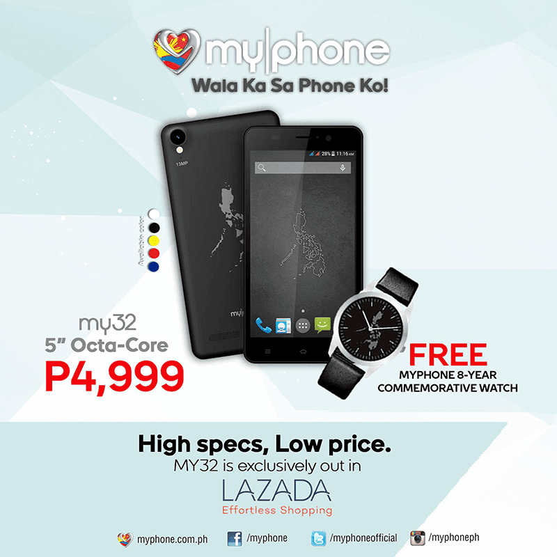 MyPhone My32 Now Available At Lazada For 4999 Pesos! Comes With 13 MP ...