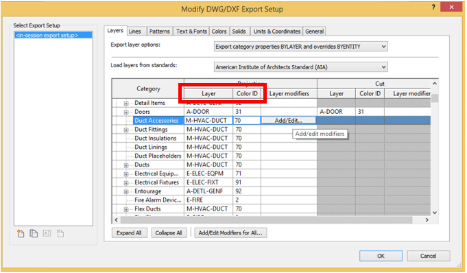 Revit Recess: DWG Export Layer Name Modifiers