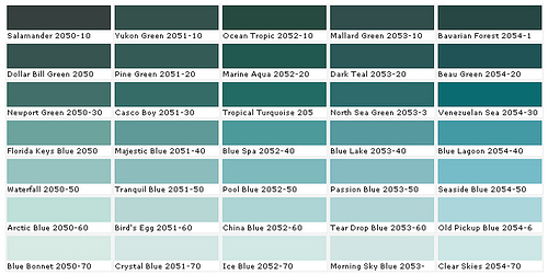 We chose Benjamin Moore Ice Blue.