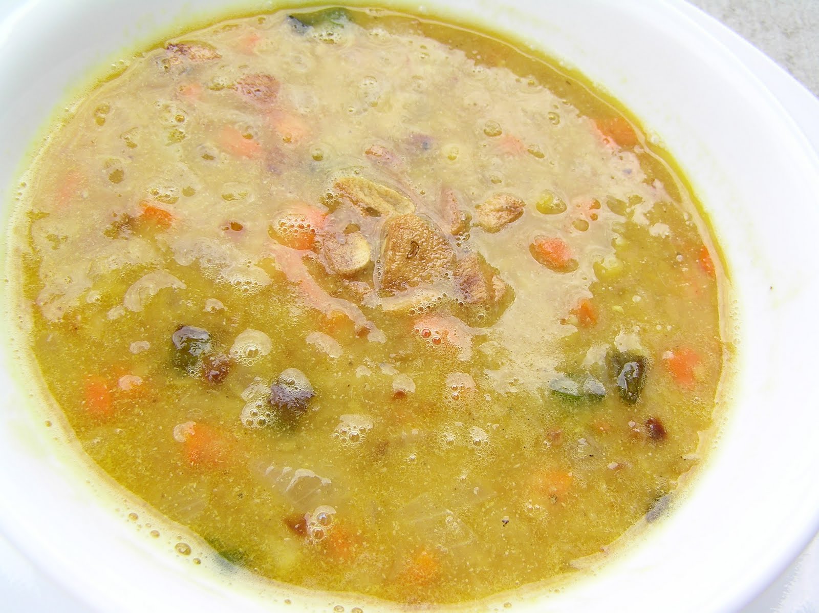 The Melting Pot: Yellow Split Pea Soup with Crispy Garlic