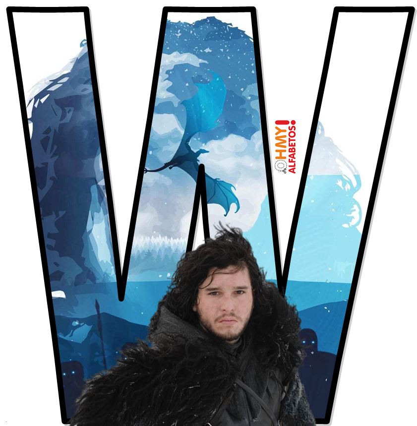 Abecedario GoT Jon Snow. GoT Jon Snow Alphabet. - Oh my Alfabetos!