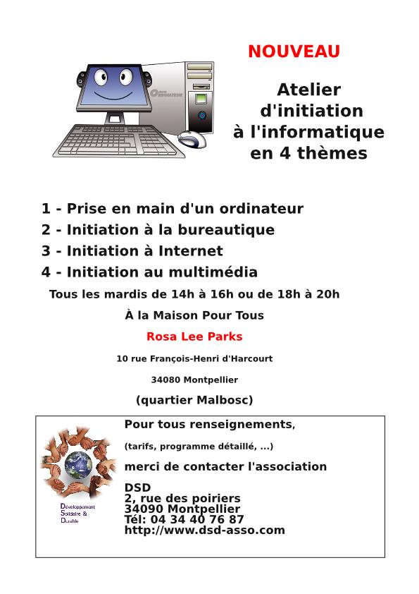 DSD Évènements: Atelier d'initiation à l'informatique