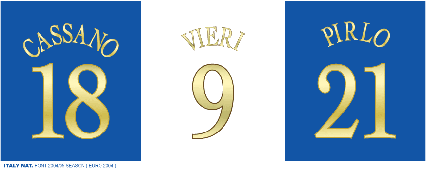 Football teams shirt and kits fan: Font Italy Nat. 2004-05 Kits