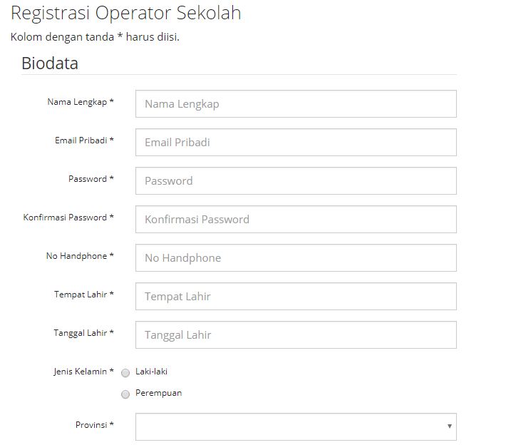 [Cara] Daftar / Registrasi Akun OPERATOR Sekolah di SDM PDSP