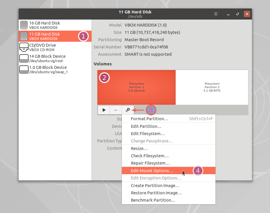 How To Auto Mount Partitions On Startup Using Gnome Disks Linux