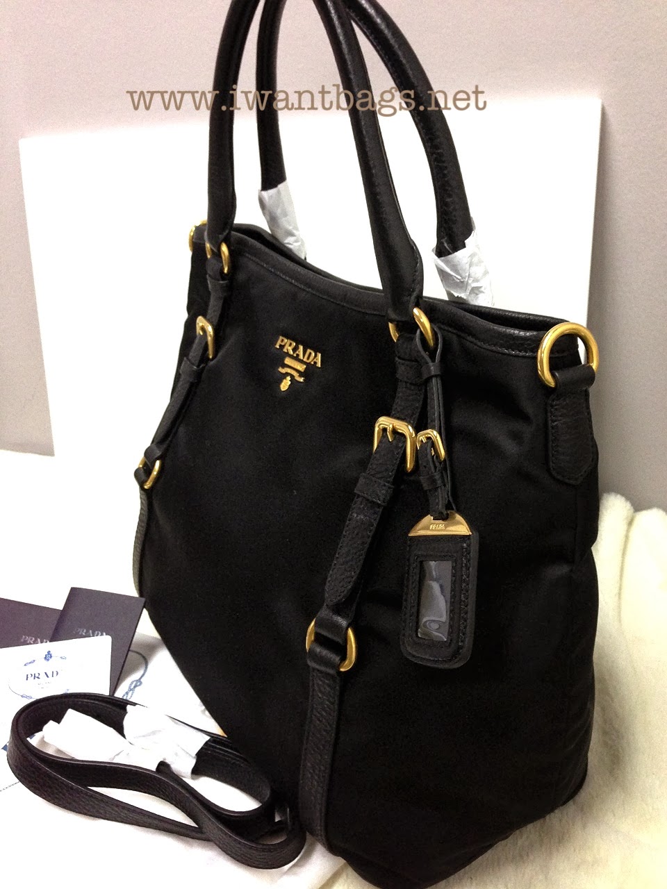 Prada Tessuto Nylon Tote BR4993 - Black