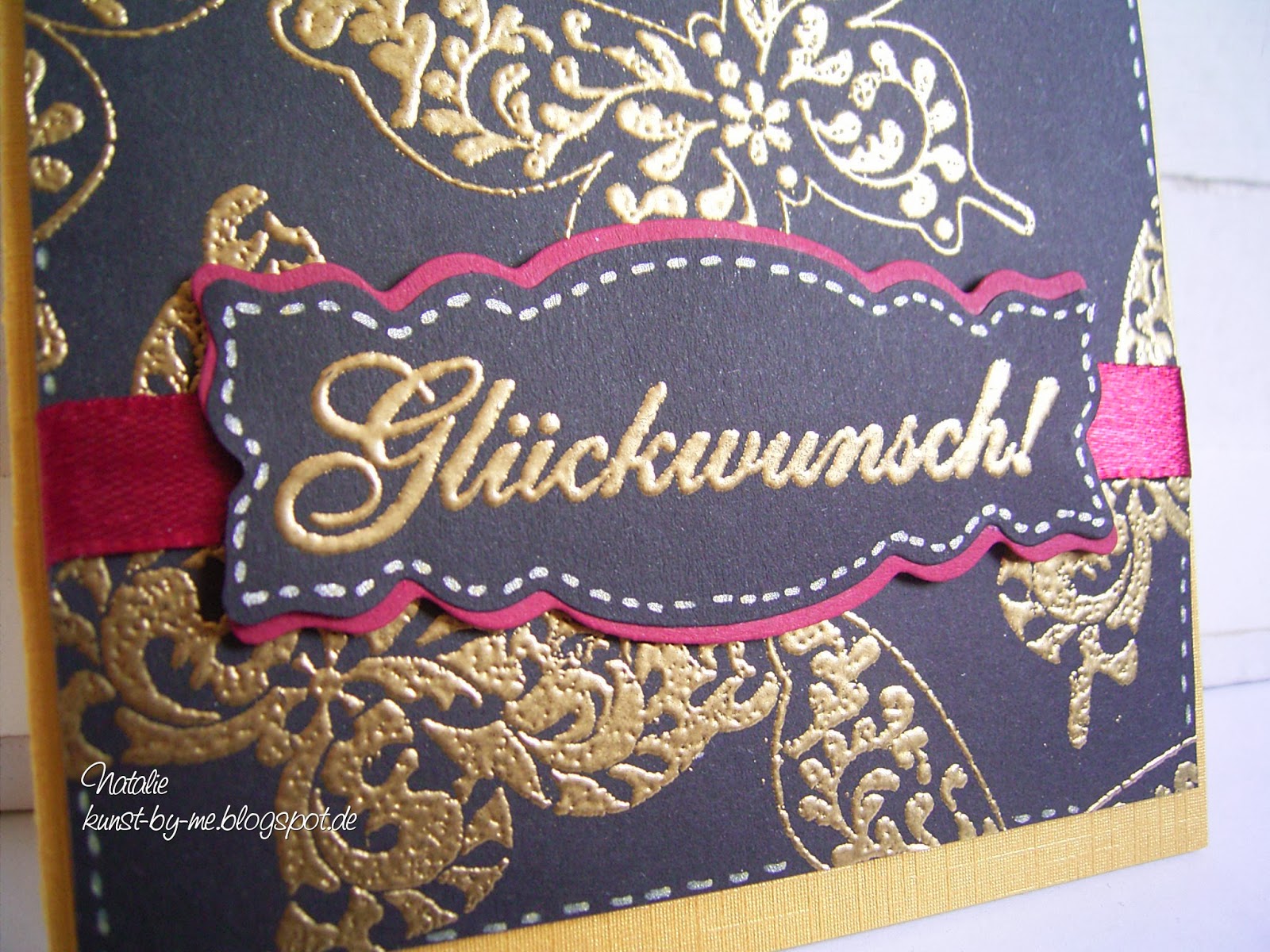 INKognito ~ Cards by Natalie: schwarz-rot-goldene Glückwünsche (black ...