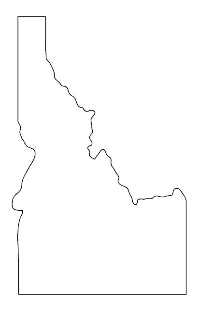 Blog de Biologia: Idaho Outline Map