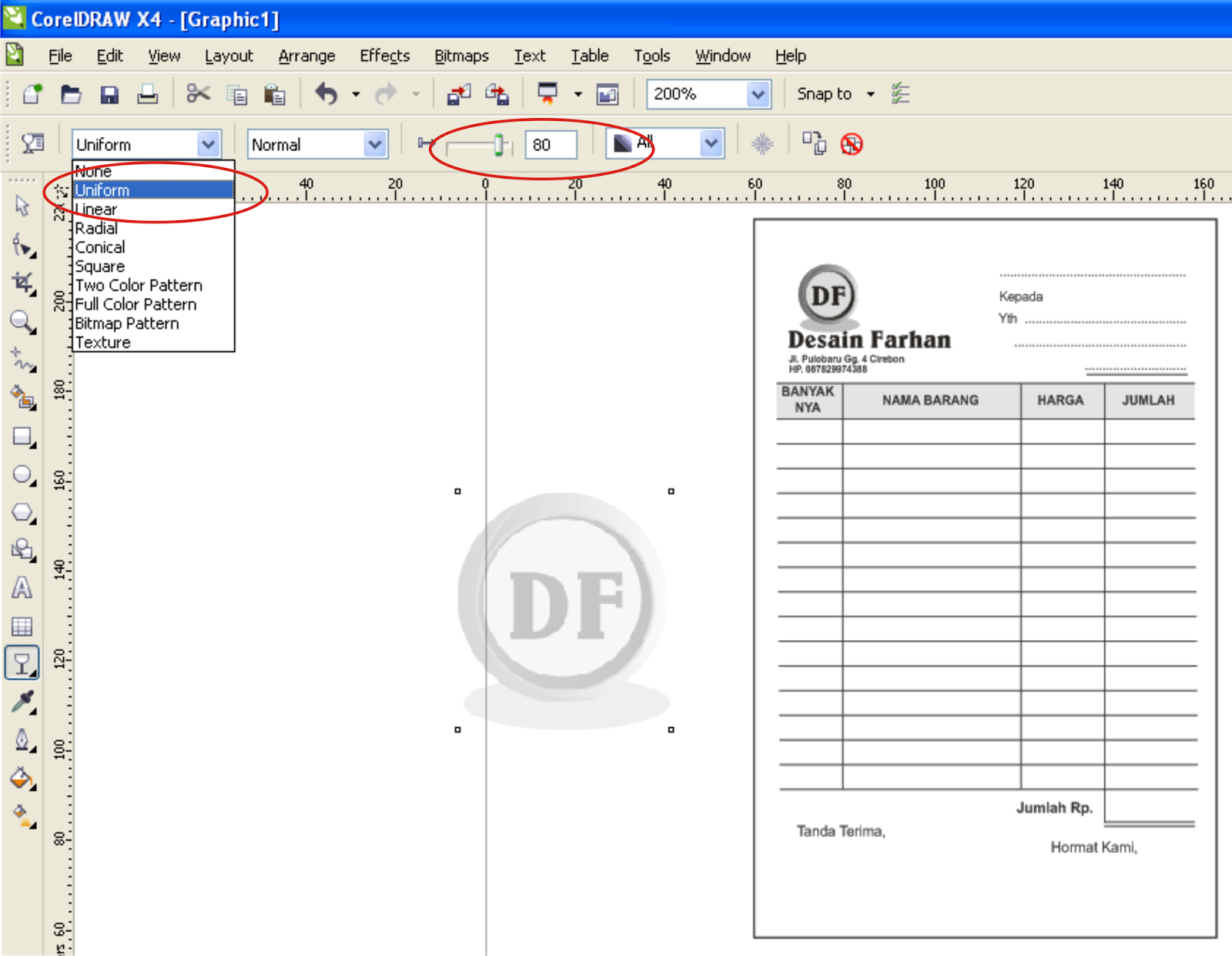 Cara Membuat Nota Di CorelDRAW