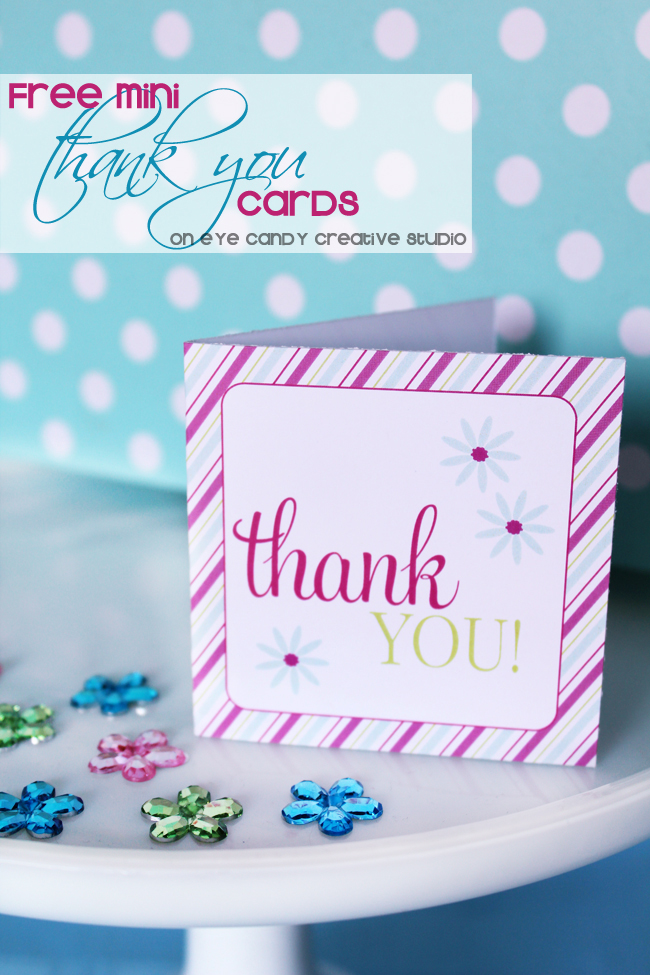 Eye Candy Creative Studio: FREEBIE :: THANK YOU cards