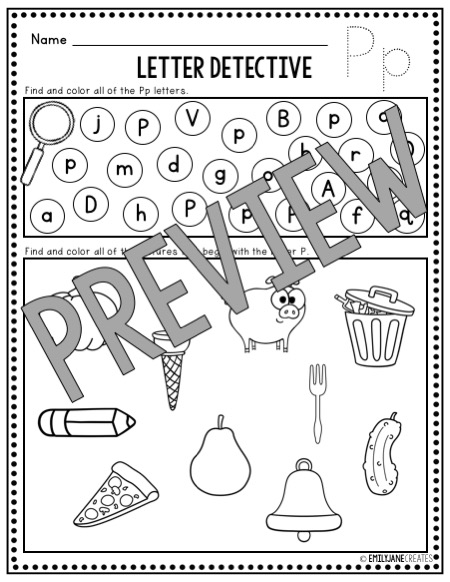 Emily Jane Creates: LETTER DETECTIVE