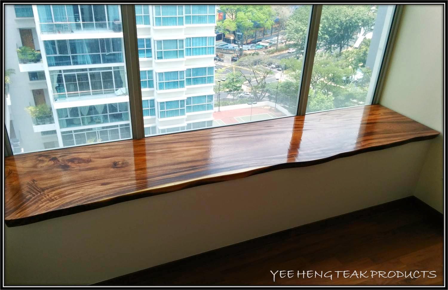 Yee Heng Teak Products: Live edge plank for Bay Window