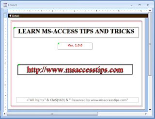 Startup Screen Design ~ LEARN MS-ACCESS TIPS AND TRICKS