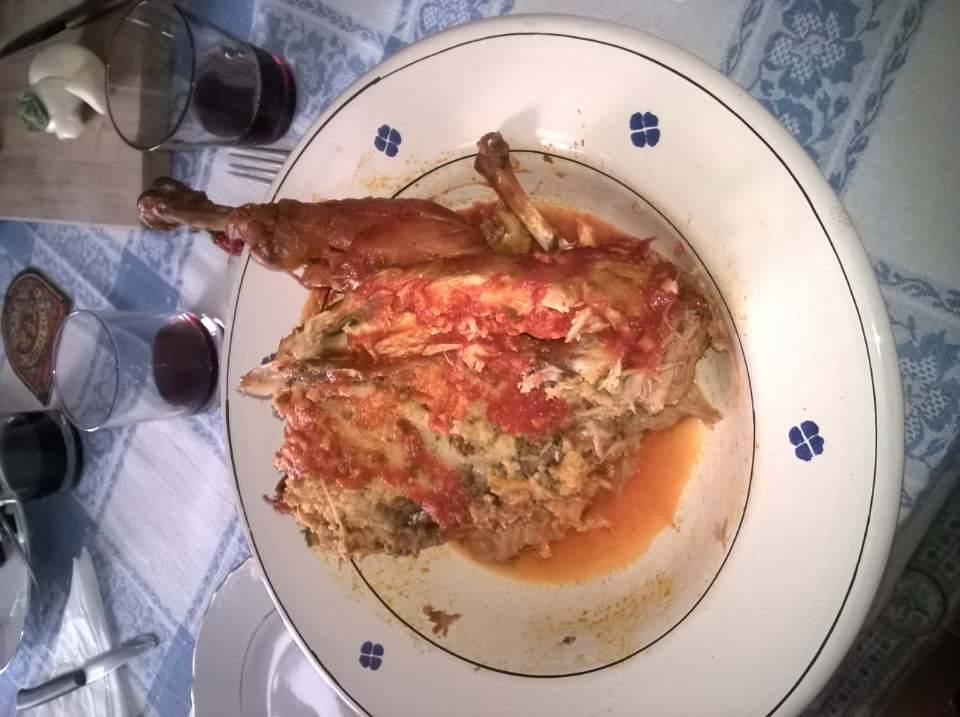 Ragù con pollo ruspante ripieno