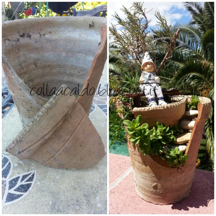 collaacaldo: Riciclo creativo di un vaso rotto