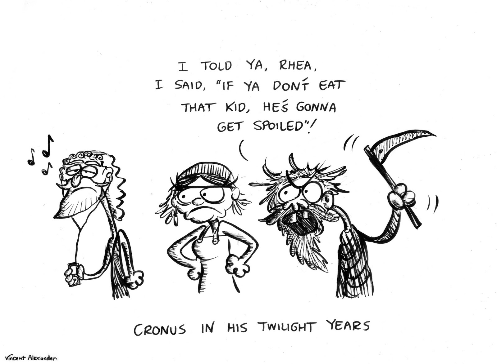 Vincent Alexander Cartoons: Cronus