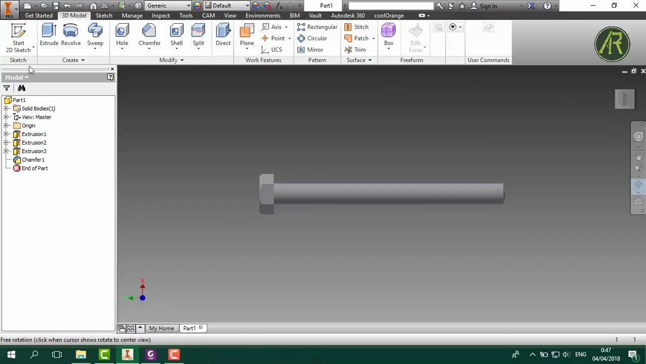 Tips Gampang Menggambar Ulir Baut Pada Inventor Professional Memakai ...