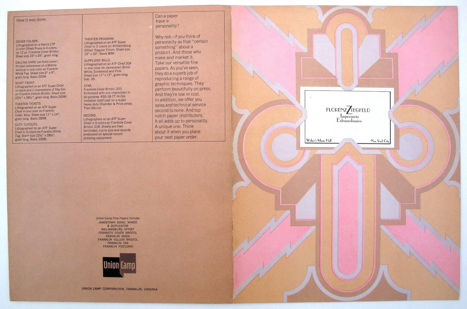 Past Print: Union Camp historical personality folders