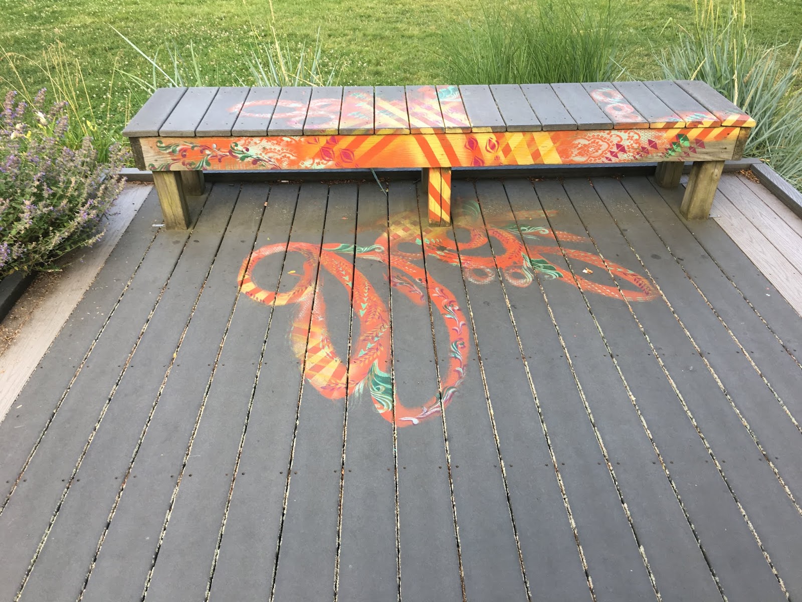 Painted Upcycled Benches Not Just A Place to Sit