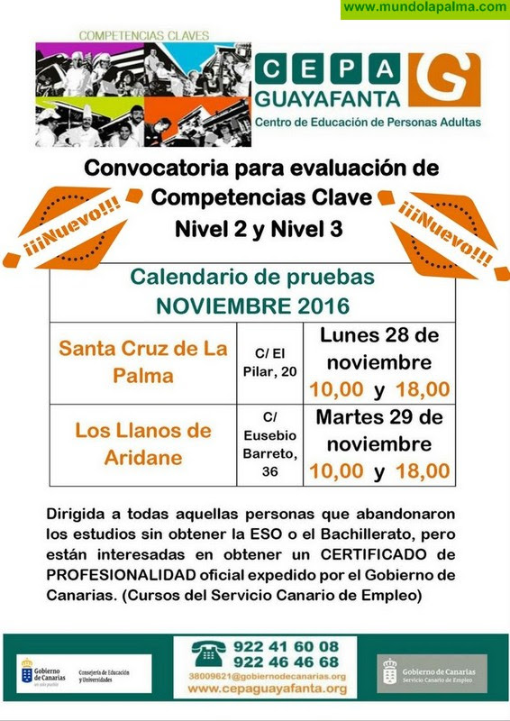 Pruebas para el certificado de competencias clave nivel 2 y 3 en el ...