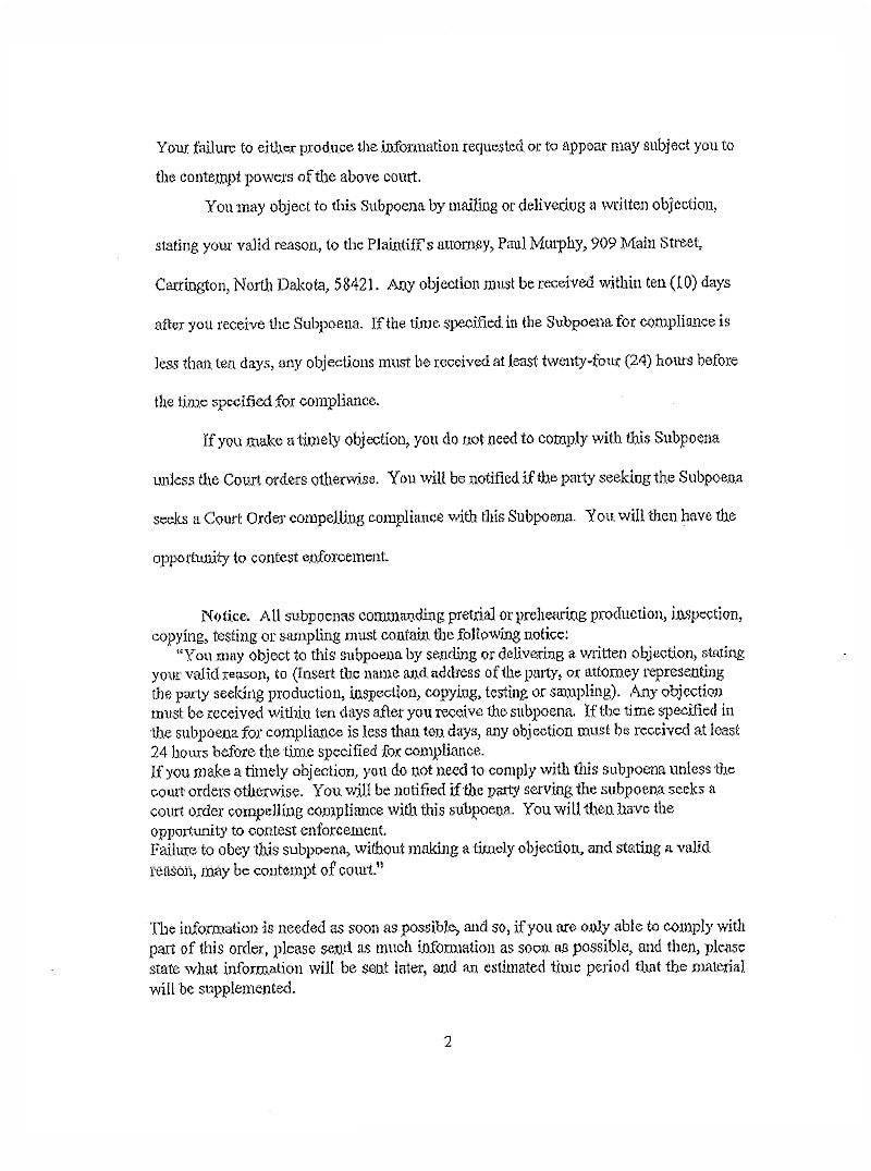 Carrington, North Dakota: Foster County State's Attorney Paul Murphy ...