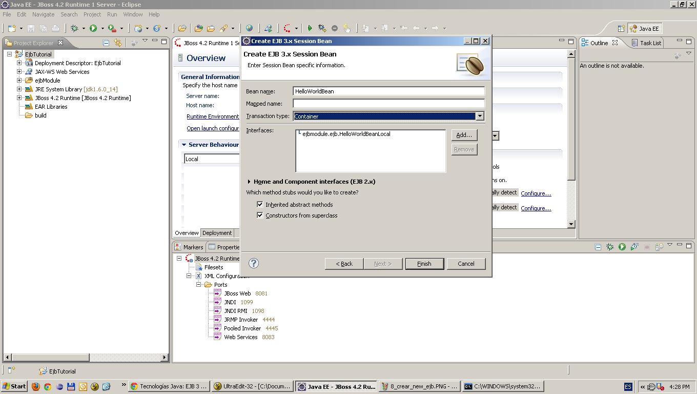 Java Frameworks & APIs: EJB - Configuración Eclipse + JBoss + EJB3