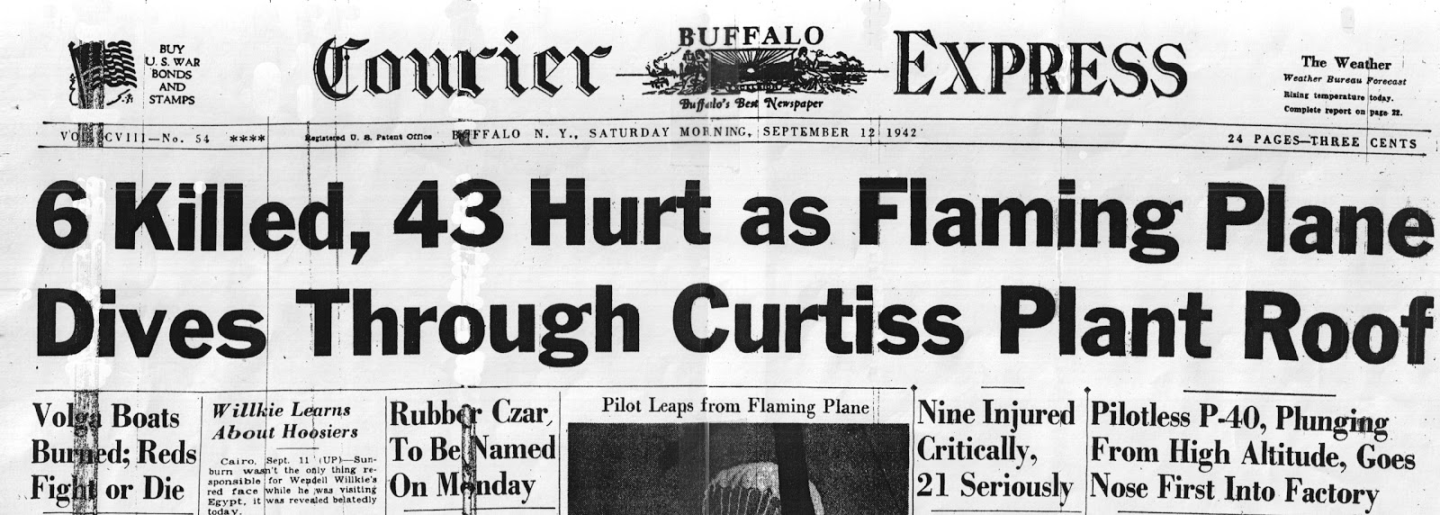 The Buffalo History Gazette: September 11, 1942 - Tragedy At Curtiss-Wright