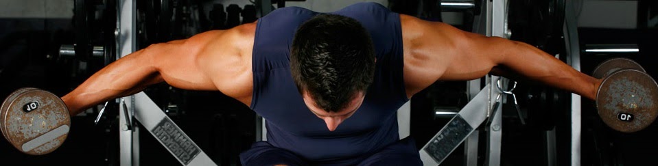 Reverse fly exercise for back using dumbbells