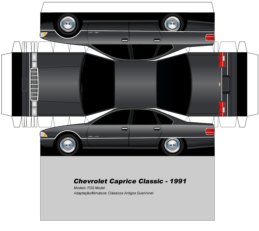 SP. Papel Modelismo: PaperCraft - Chevrolet Caprice Classic 1991