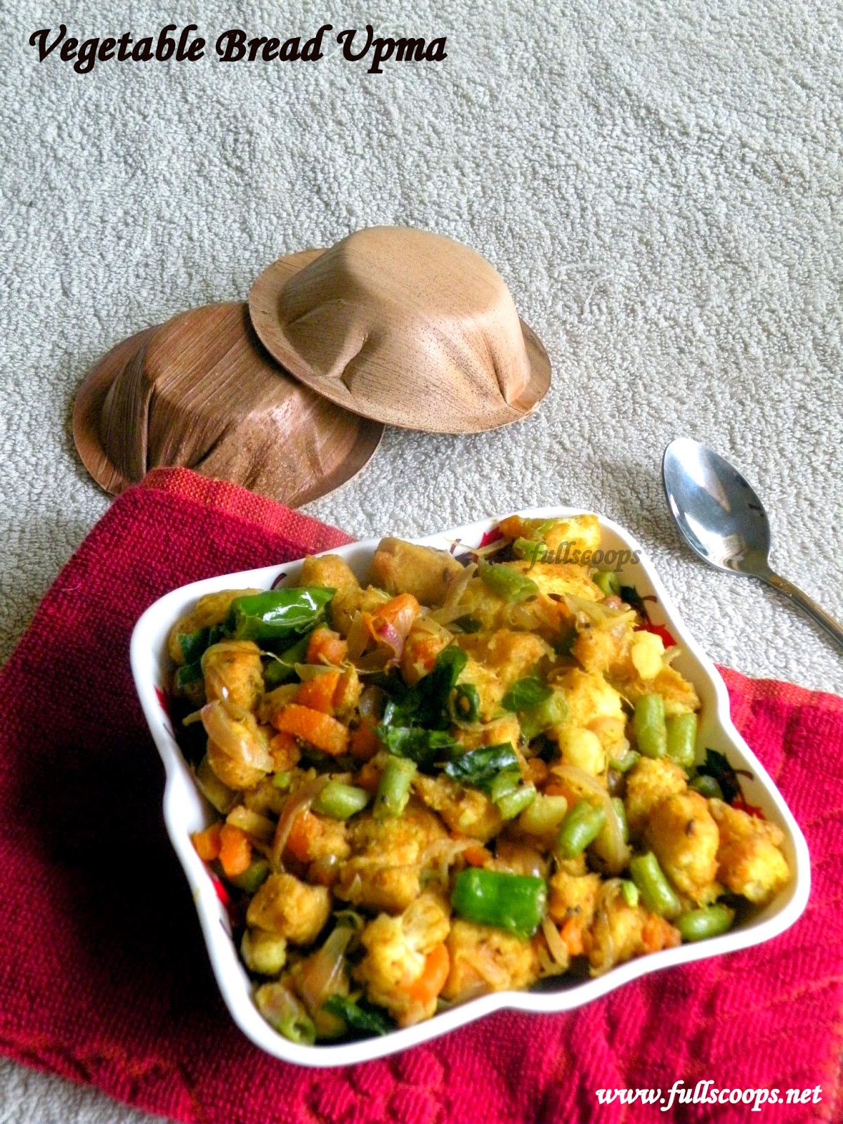 Vegetable Bread Upma ~ Full Scoops - A food blog with easy,simple ...