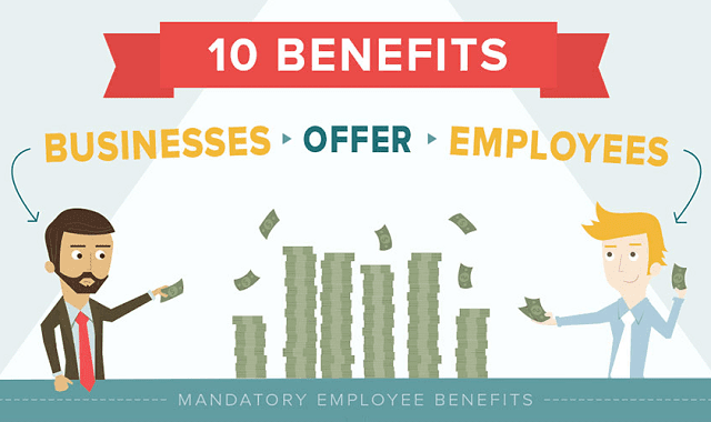 10 Benefits Businesses Offer Employees #Infographic - Visualistan
