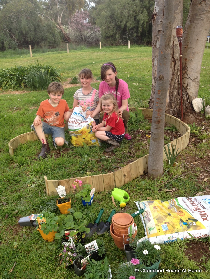 Cherished Hearts At Home: Making a Play Garden for the Kids