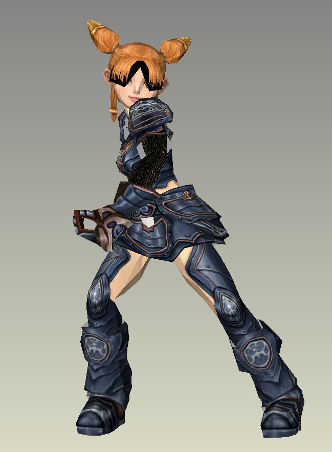 Thailand-Namotasa: Dwarf Girl : Blue wolf heavy armor set,Lineage2