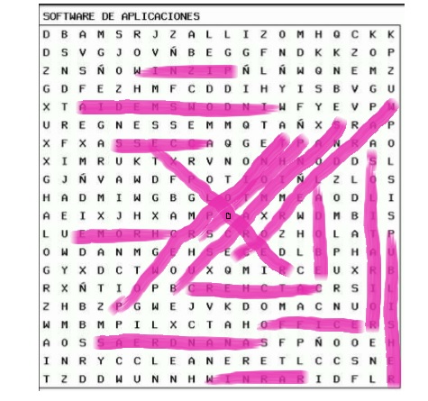 diseño tecnologico 8: SOPA DE LETRAS HARDWARE Y SOFTWARE