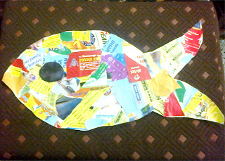 imprints handmade: Kid craft: Cute fish on my machine