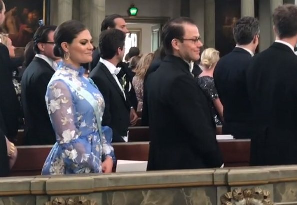 Princess Victoria and Prince Daniel attended the wedding of their friends