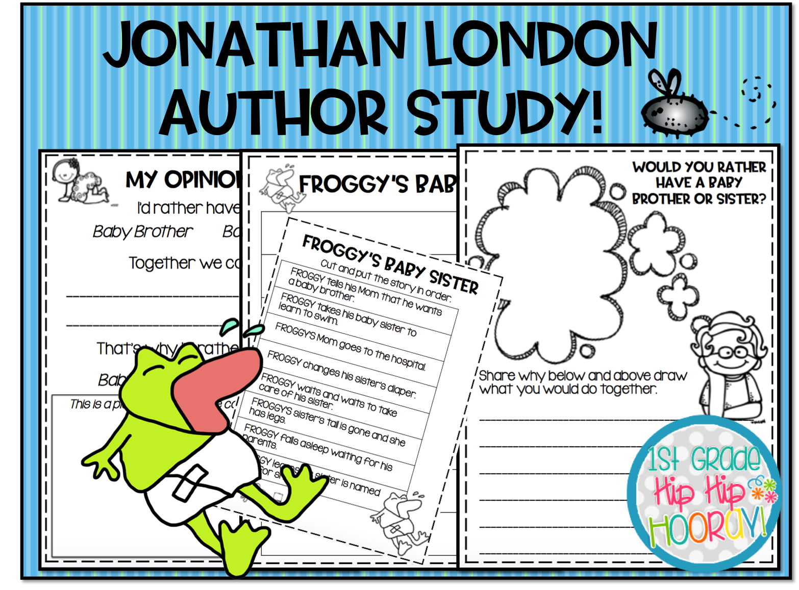 1st Grade Hip Hip Hooray!: Jonathan London Author Study