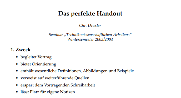 DIversität ⇔ UNIversität: [ #arbeitstechniken ] Das perfekte Handout