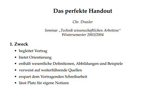 DIversität ⇔ UNIversität: [ #arbeitstechniken ] Das perfekte Handout