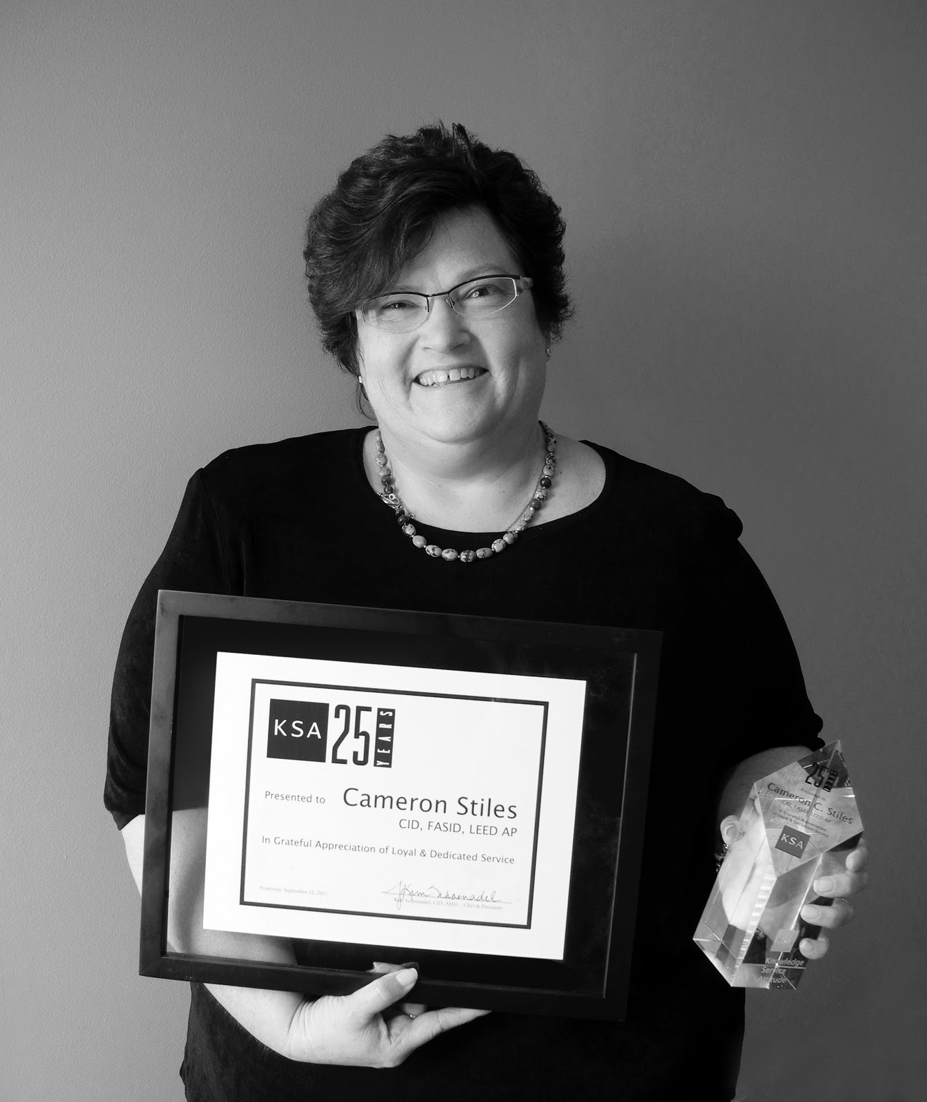 KSA Interiors: KSA Recognizes Cameron Stiles for 25 Years of Service.