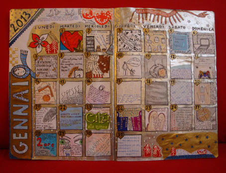 diario figurato: CALENDAR JOURNAL PAGES: dell'argenteo gennaio non si è ...