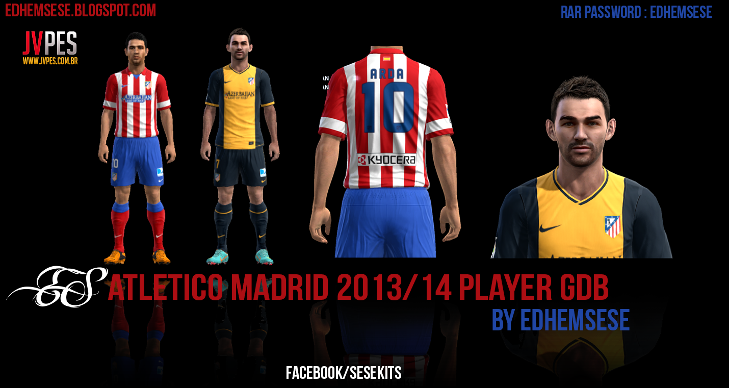 PES 2013: Kit Set Atlético de Madrid 2013/14 GDB | Blog Teste Template JV