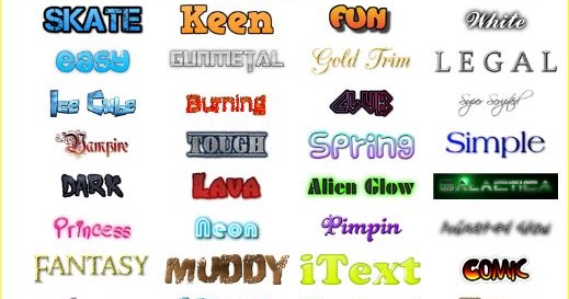 Jugando y aprendiendo juntos: Cool Text Graphics Generator