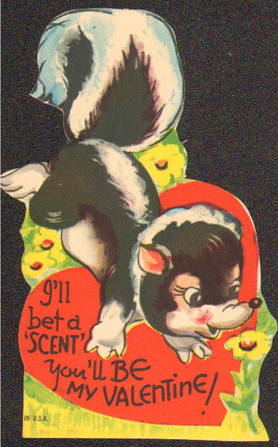 PowerOfBabel: Love Stinks: The Skunk Valentine Card