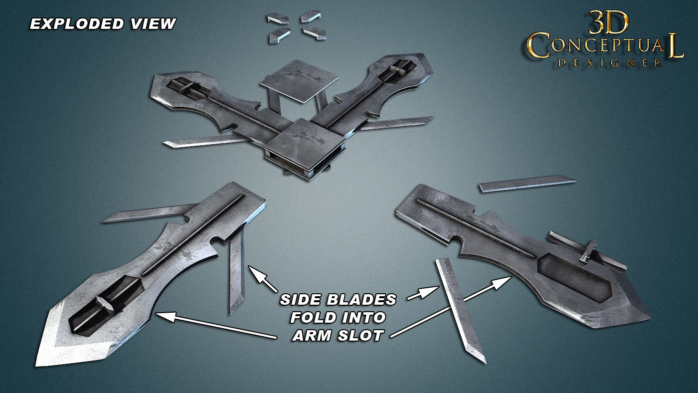 3DconceptualdesignerBlog: Project Review Priest: 3D Cross Weapon Build ...