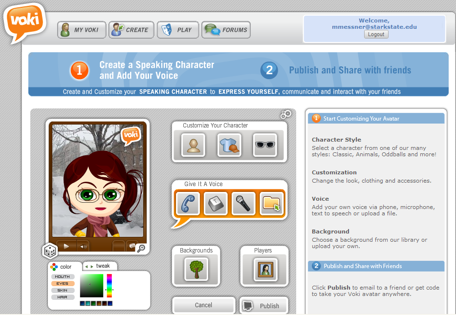Το Ιστολόγιο της Πληροφορικής: Δημιουργία avatar με το Voki