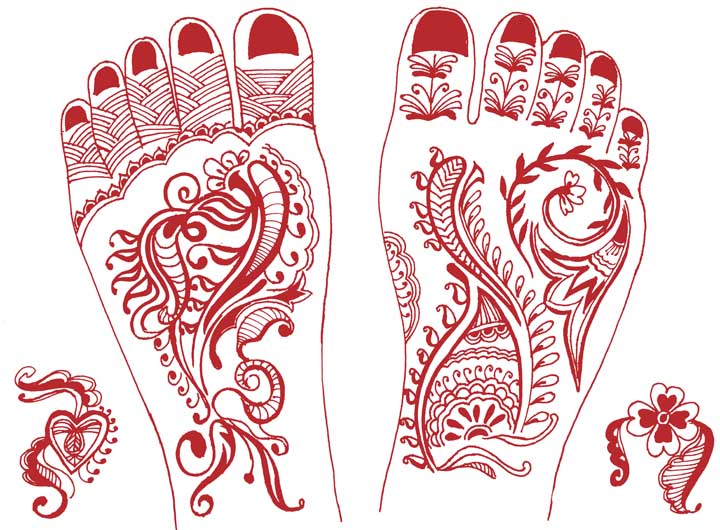 CLIP ARTS AND IMAGES OF INDIA: Mehandhi ( Marudhani )