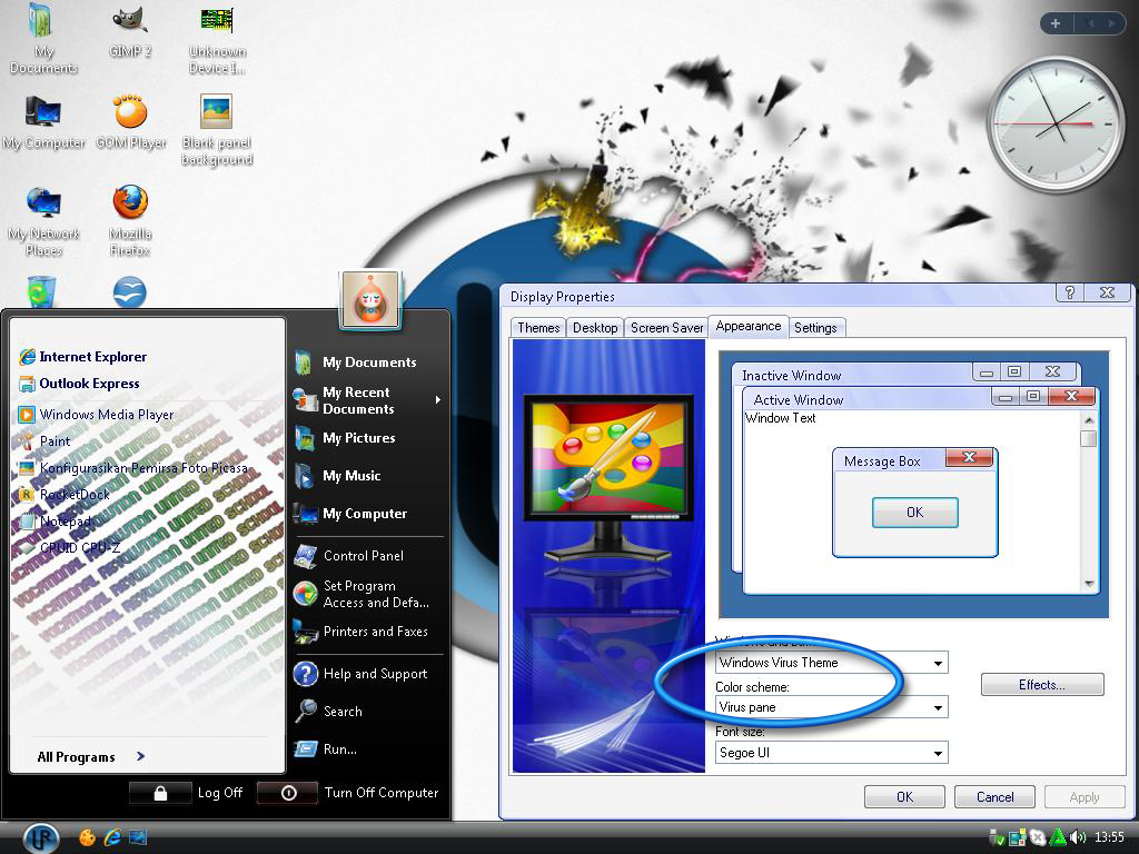 ScreenShot of The Windows Virus Edition ~ Virus Online