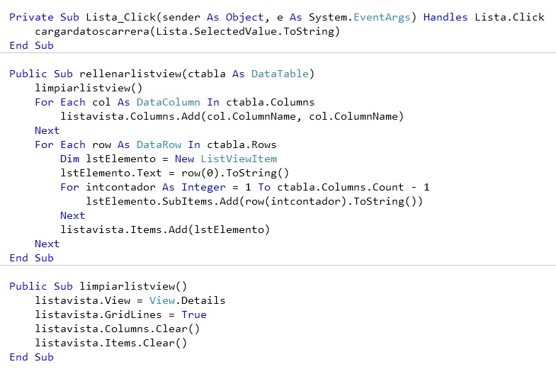 Programacionnnnnn: Conectar un listbox con un listview Programacionnnnnn: Conectar un listbox con un listview